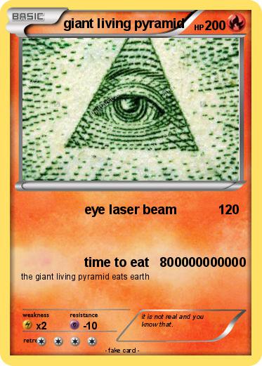 Pokémon giant living pyramid - eye laser beam - My Pokemon Card