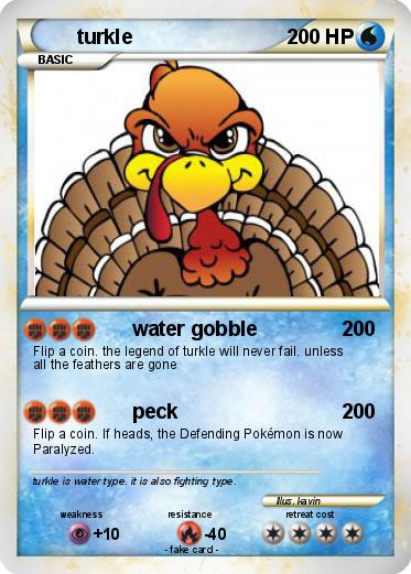 Pokémon turkle - water gobble - My Pokemon Card