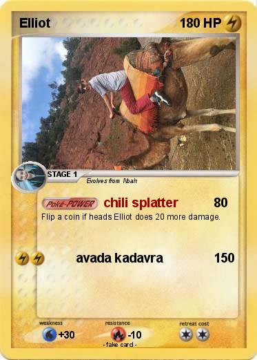 Pokémon Elliot 134 134 - chili splatter - My Pokemon Card