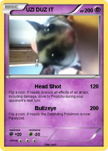 Pokémon UZI DUZ IT - Head Shot - My Pokemon Card