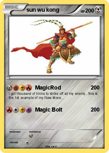 Pokémon sun wu kong - MagicRod - My Pokemon Card