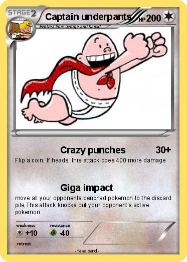 Pokémon Captain underpants 109 109 - Crazy punches - My Pokemon Card