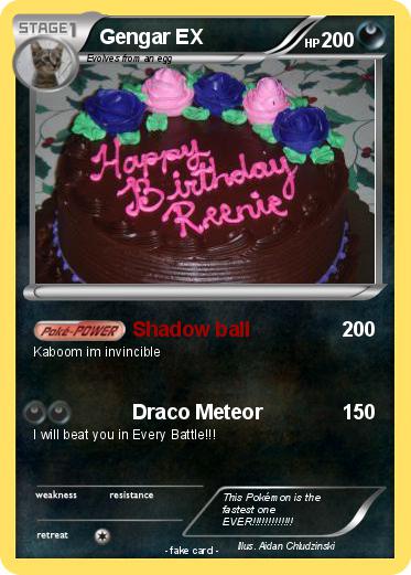 Pokémon Gengar EX 34 34 - Shadow ball - My Pokemon Card