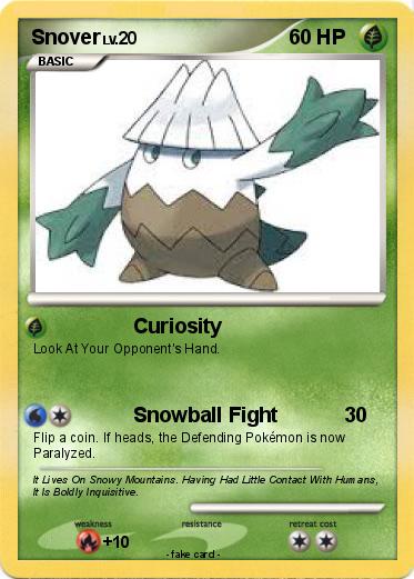 Pokémon Snover 27 27 - Curiosity - My Pokemon Card