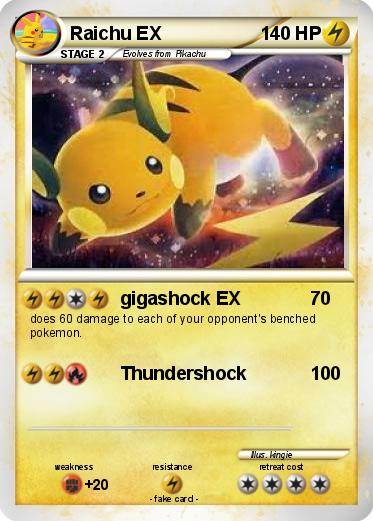 Pokémon Raichu EX 96 96 - gigashock EX - My Pokemon Card