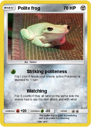 Pokémon Polite frog - Striking politeness - My Pokemon Card