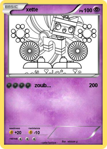 Pokémon xette - zoub... - Ma carte Pokémon