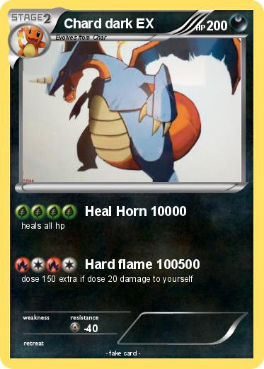 Pokémon Chard dark EX - Heal Horn 10000 - My Pokemon Card
