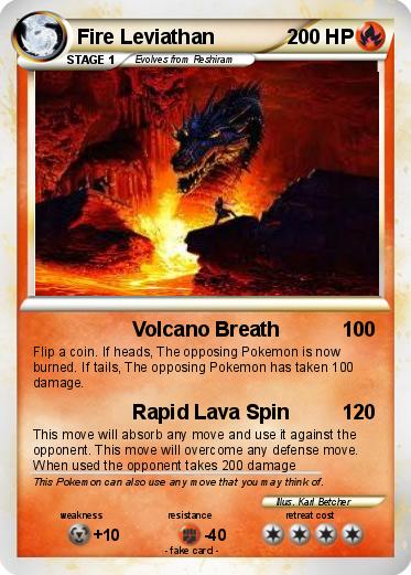 Pokémon Fire Leviathan - Volcano Breath - My Pokemon Card