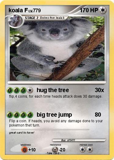 Pokémon koala F - hug the tree - My Pokemon Card