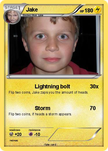 Pokémon Jake 1096 1096 - Lightning bolt - My Pokemon Card