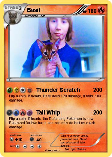 Pokémon Basil 42 42 - Thunder Scratch - My Pokemon Card