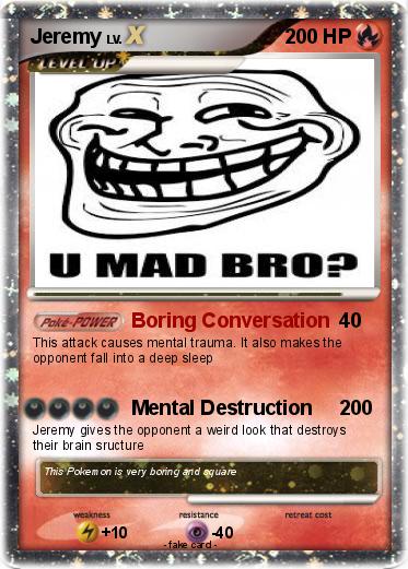 Pokémon Jeremy 402 402 - Boring Conversation - My Pokemon Card