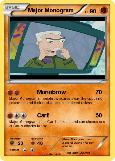 Pokémon Major Monogram 3 3 - Monobrow - My Pokemon Card