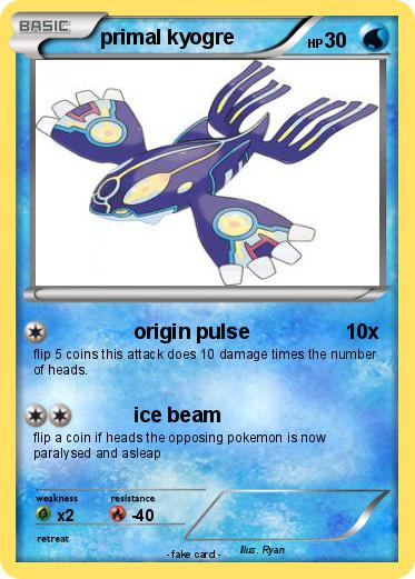 Pokémon primal kyogre 89 89 - origin pulse - My Pokemon Card
