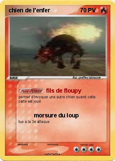 Pokémon chien de l enfer 1 1 - fils de floupy - Ma carte Pokémon