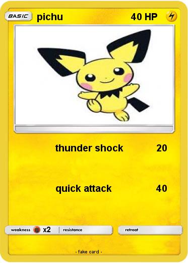 Pokémon pichu 2562 2562 - thunder shock - My Pokemon Card