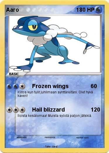 Pokémon Aaro - Frozen wings - My Pokemon Card