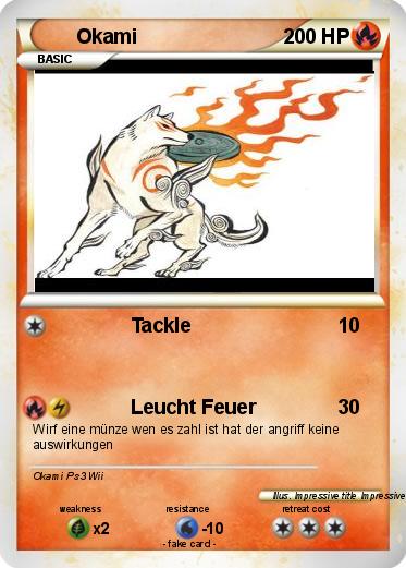 Pokémon Okami 96 96 - Tackle - My Pokemon Card
