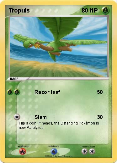 Pokémon Tropuis - Razor leaf - My Pokemon Card