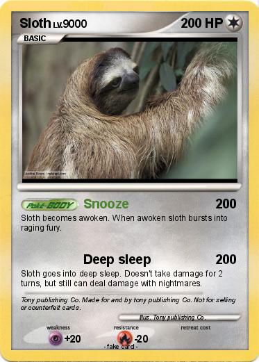 Pokémon Sloth 70 70 - Snooze - My Pokemon Card