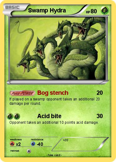 Pokémon Swamp Hydra 1 1 - Bog stench - My Pokemon Card