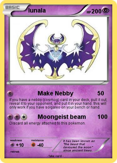 Pokémon lunala 265 265 - Make Nebby - My Pokemon Card