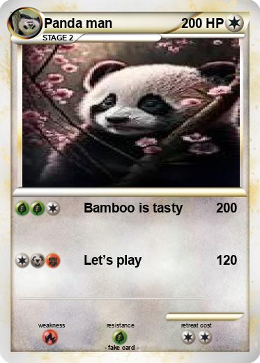 Pokémon Panda man 22 22 - Bamboo is tasty - My Pokemon Card