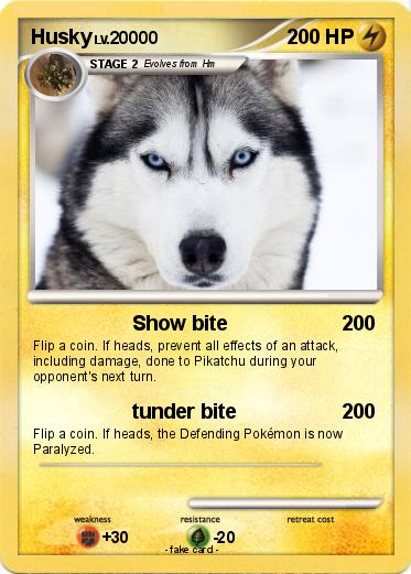 Pokémon Husky 579 579 - Show bite - My Pokemon Card