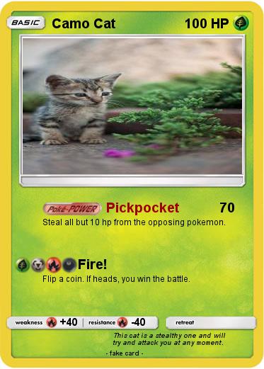 Pokémon Camo Cat 3 3 - Pickpocket - My Pokemon Card
