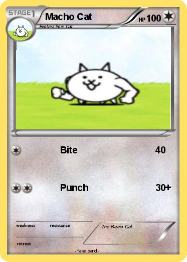Pokémon Macho Cat 1 1 - Bite - My Pokemon Card
