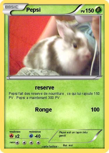 Pokémon Pepsi 145 145 - reserve - Ma carte Pokémon