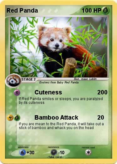 Pokémon Red Panda 135 135 - Cuteness - My Pokemon Card