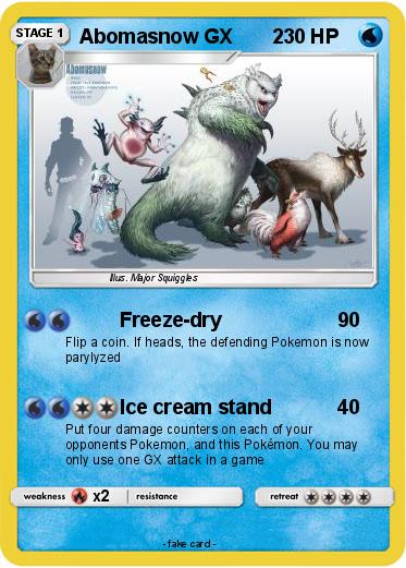 Pokémon Abomasnow GX 2 2 - Freeze-dry - My Pokemon Card
