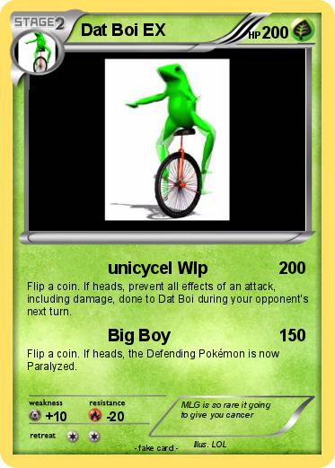 Pokémon Dat Boi EX 1 1 - unicycel WIp - My Pokemon Card