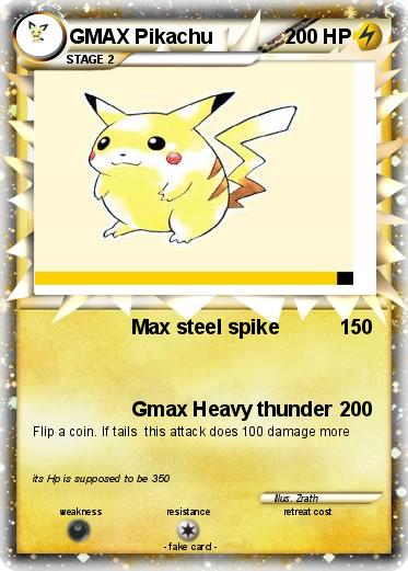 Pokémon GMAX Pikachu 1 1 - Max steel spike - My Pokemon Card