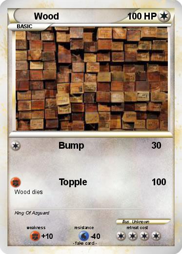 Pokémon Wood 53 53 - Bump - My Pokemon Card