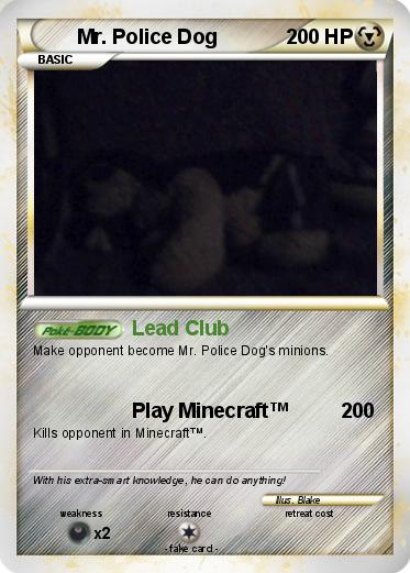 Pokémon Mr Police Dog - Lead Club - My Pokemon Card