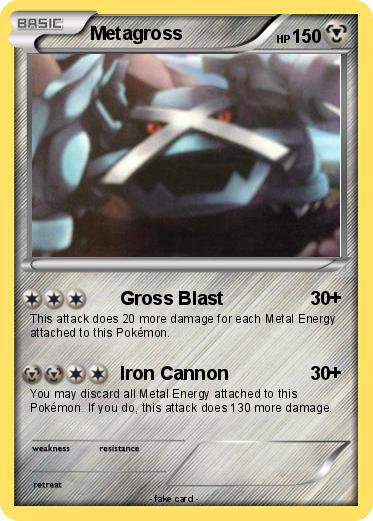 Pokémon Metagross 520 520 - Gross Blast - My Pokemon Card