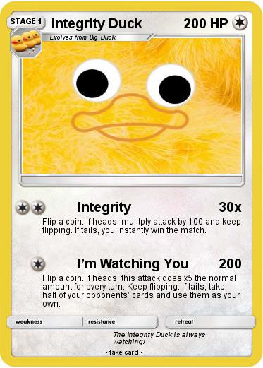 Pokémon Integrity Duck - Integrity - My Pokemon Card