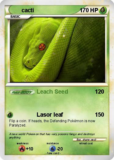 Pokémon cacti 5 5 - Leach Seed - My Pokemon Card