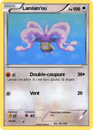 Pokémon Lamlam ou 1 1 - Double-coupure - Ma carte Pokémon