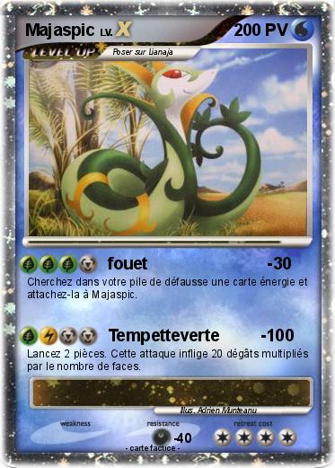 Pokémon Majaspic 60 60 - fouet -30 - Ma carte Pokémon