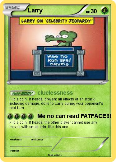 Pokémon Larry 321 321 - cluelessness - My Pokemon Card