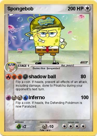Pokémon Spongebob 1805 1805 - shadow ball - My Pokemon Card