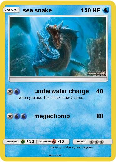 Pokémon sea snake 7 7 - underwater charge - My Pokemon Card