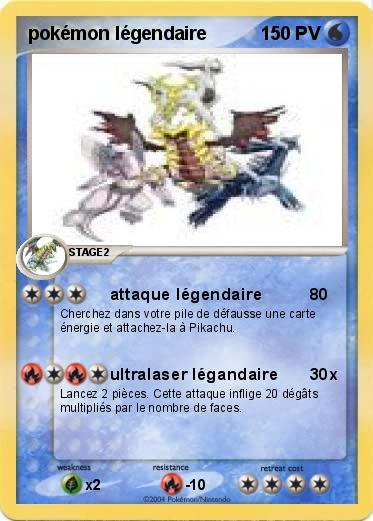 Pokémon pokemon legendaire 12 12 - attaque légendaire - Ma carte Pokémon