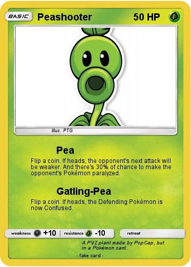 Pokémon Peashooter 603 603 - Pea - My Pokemon Card