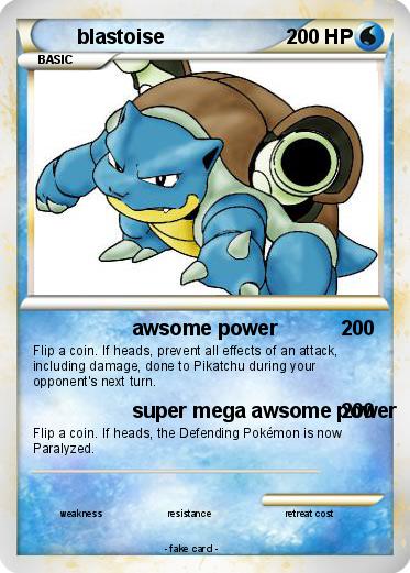 Pokémon blastoise 1000 1000 - awsome power - My Pokemon Card