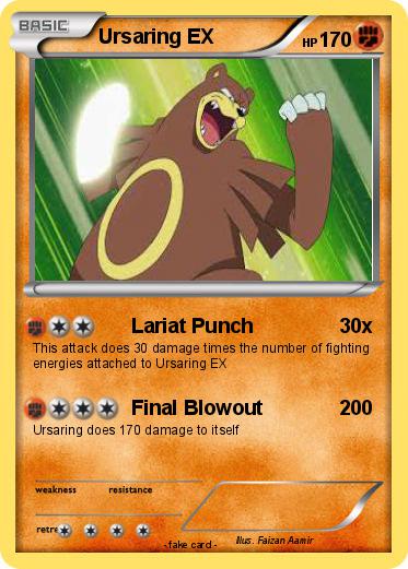 Pokémon Ursaring EX 6 6 - Lariat Punch - My Pokemon Card